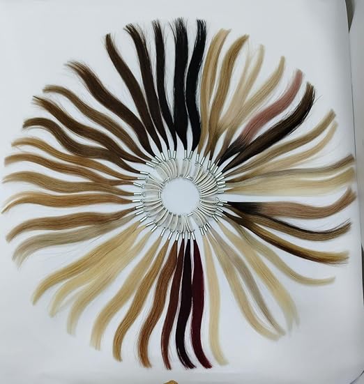 100% Human Hair Color Swatches Testing Color Sample Rings for Human Ha ...
