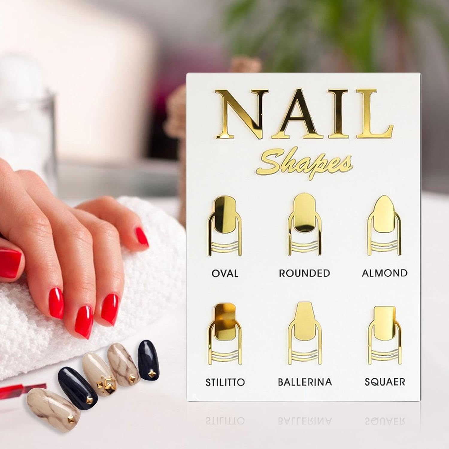 Aftercare Advice And Nail Shape Display Sign Board – Mask Queen Nepal